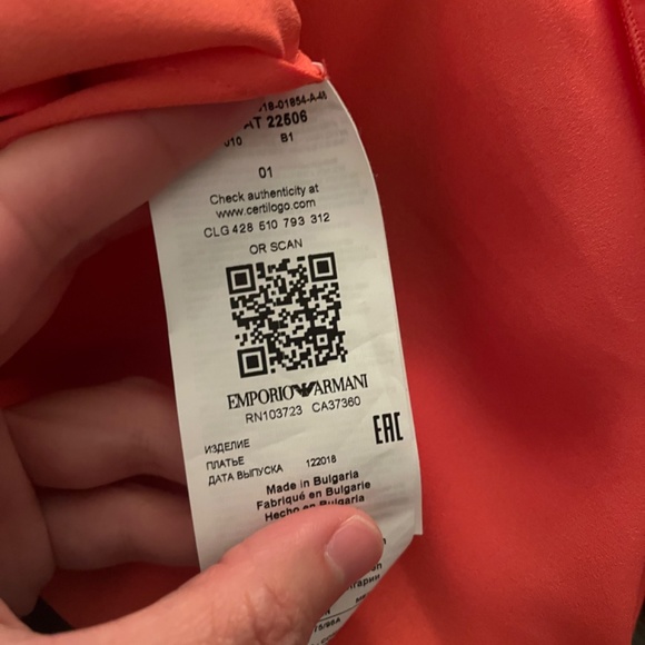 Emporio Armani | Dresses | Nwt Emporio Armani Mulberry Silk Dress Fun ...